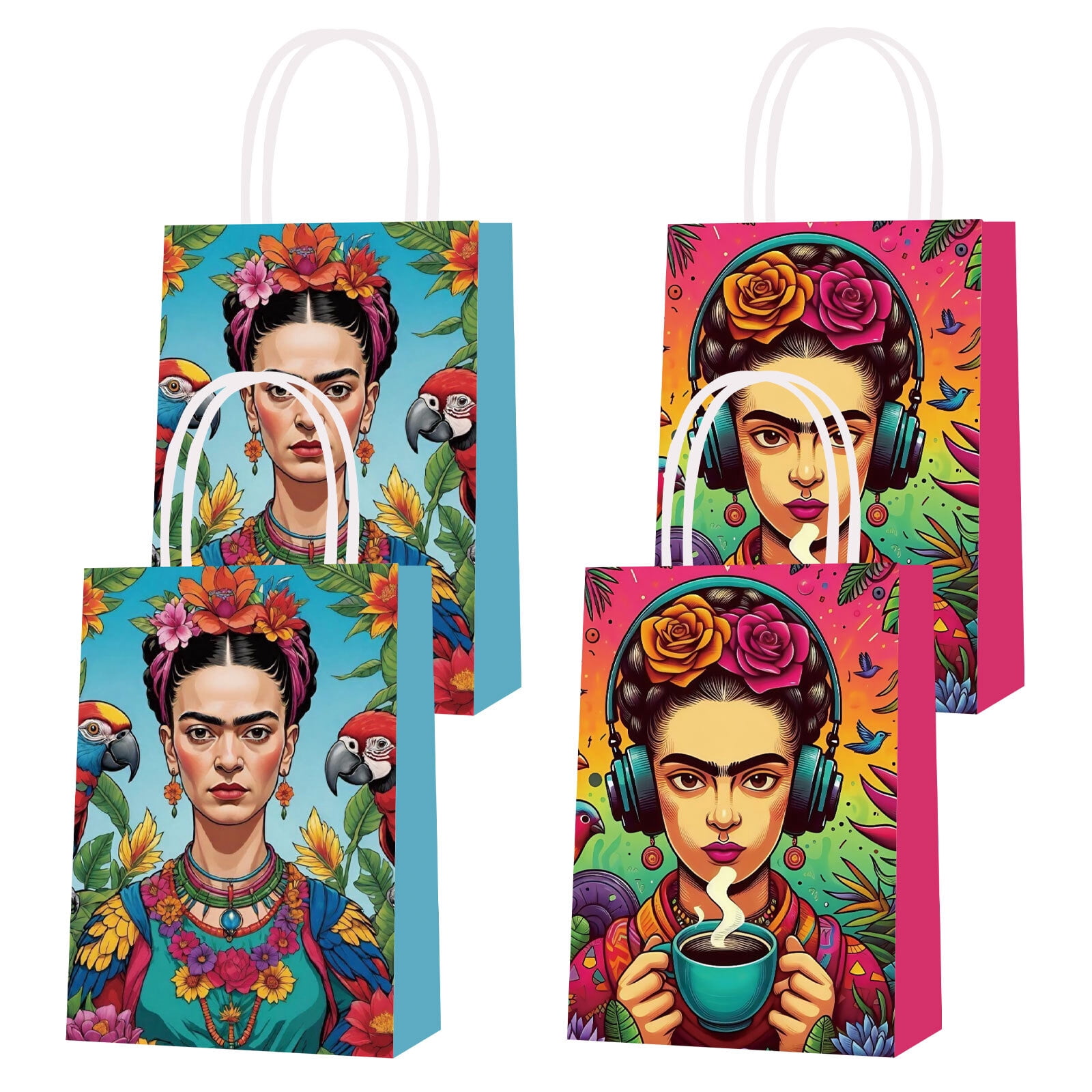 16PCS For Frida Kahlo Theme Party Favor Bags,Birthday Party Bags ...