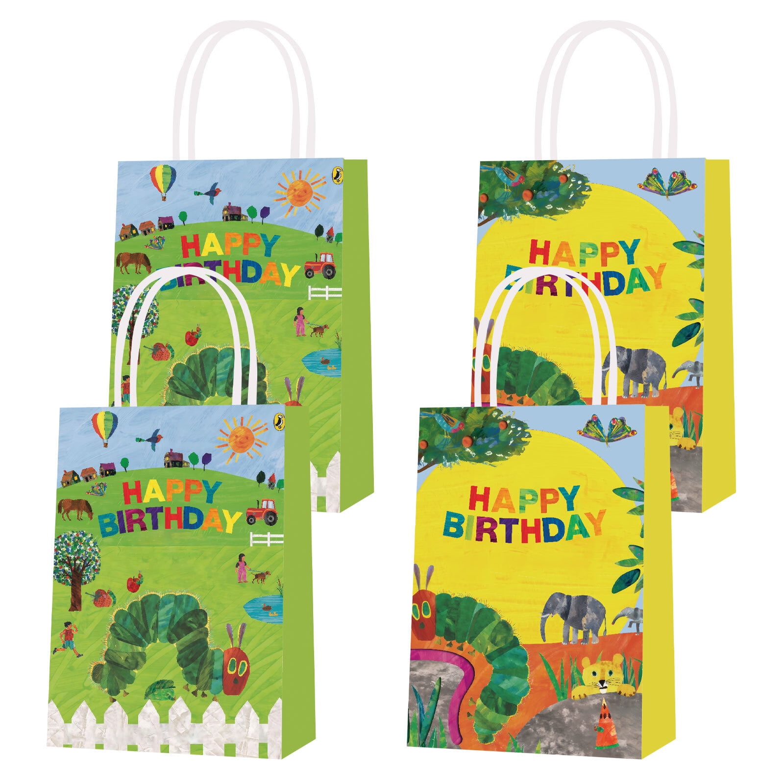 16PCS For The Very Hungry Caterpillar Theme Birthday Party Bags,Party ...