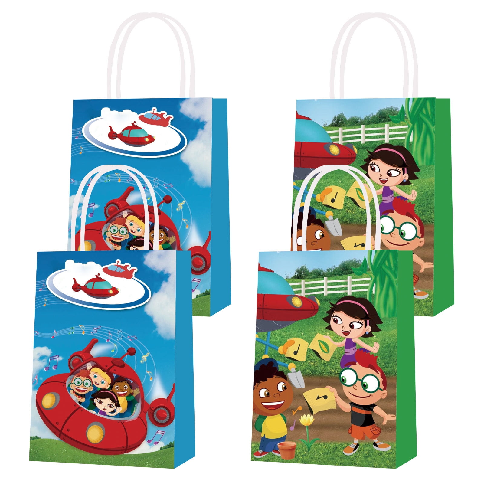 16PCS For Little Einstein Theme Birthday Party Bags,Handles Favor Bags ...