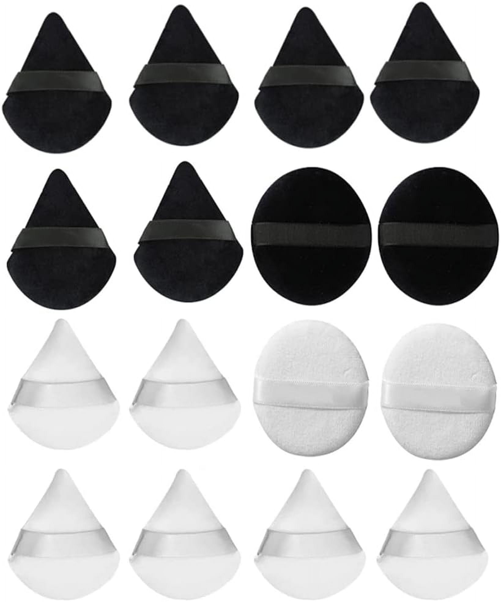 16PCS Makeup Powder Puffs Pure Cotton Puff Velour Loose Triangle with 3 ...