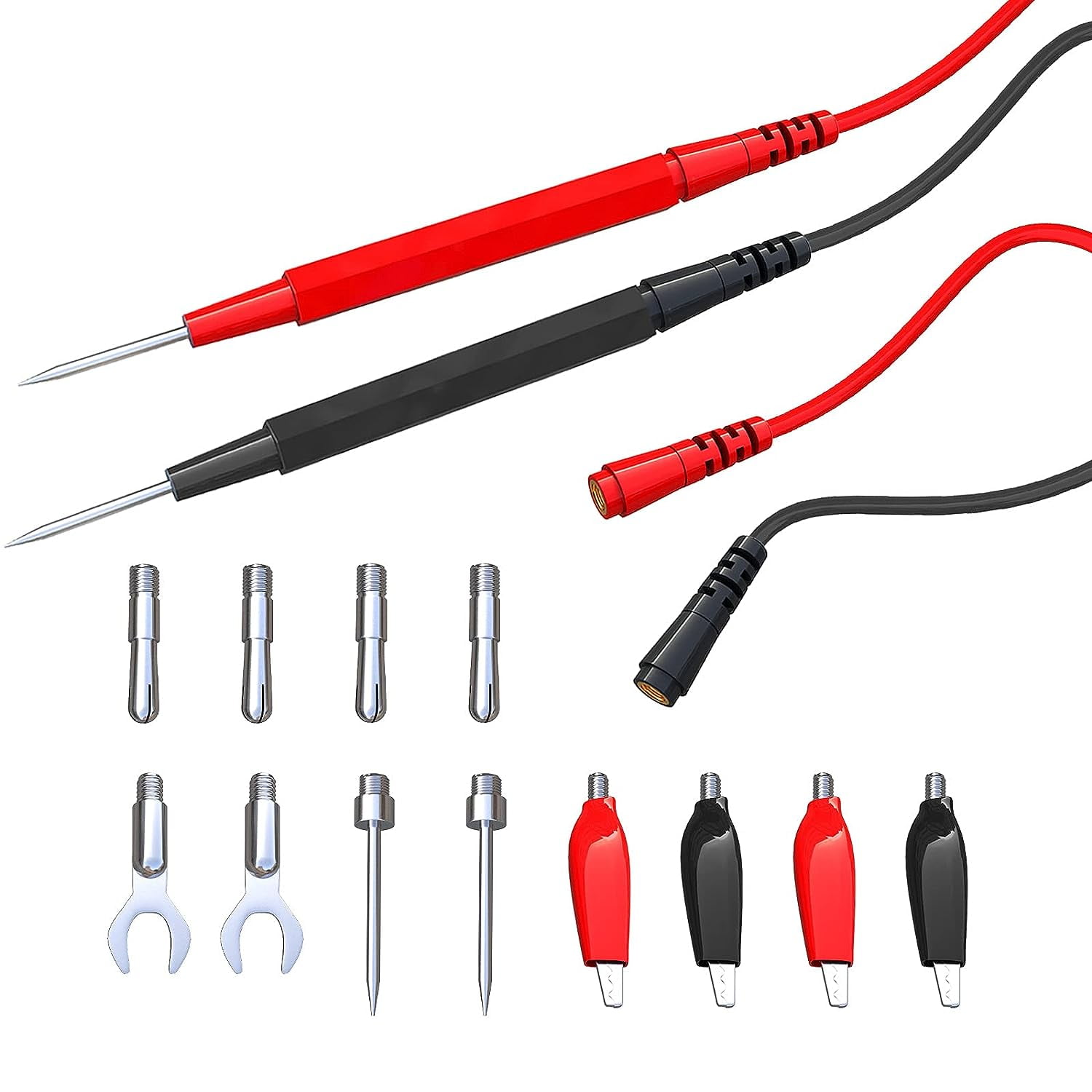 16PCS Multimeter Test Leads Kit Replacement Test Wire Set + Alligator ...
