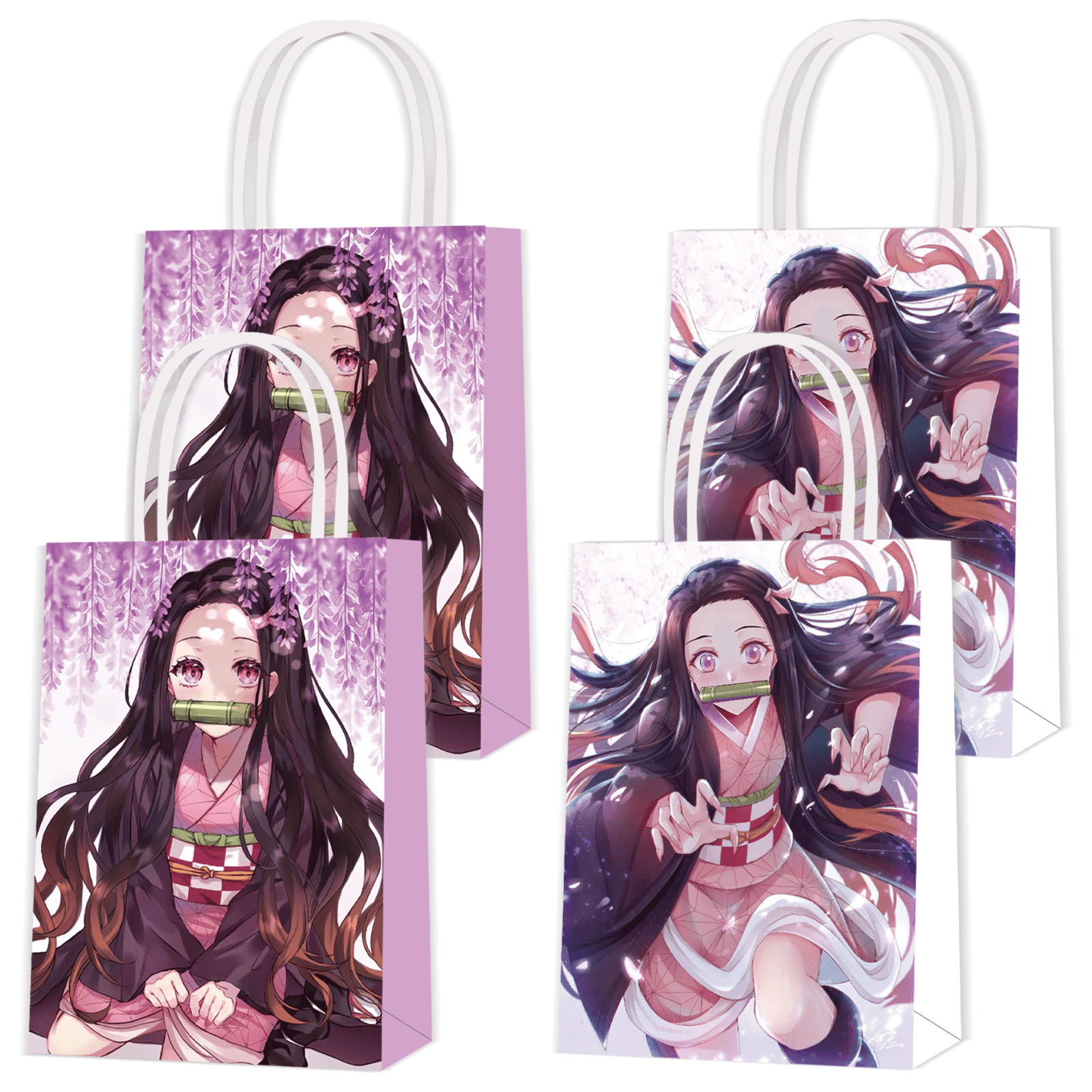 16PCS Nezuko Theme Party Bags, Party Favor Bags,Birthday Party ...