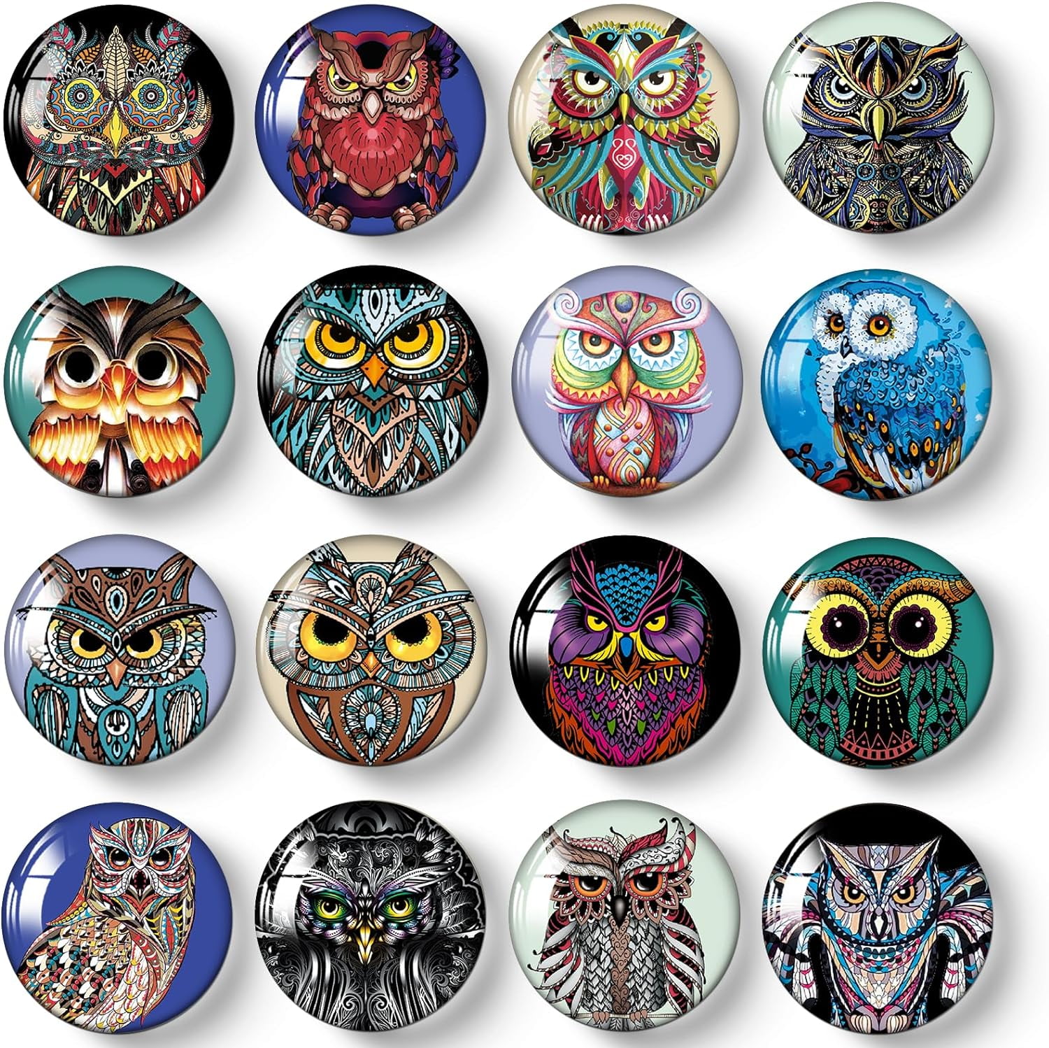16PCS Owl Magnets for Fridge, Cute Refrigerator Magnets for Locker ...