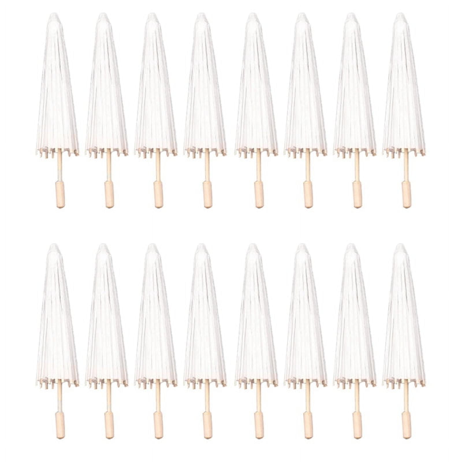 16PCS Paper Parasol Wedding Umbrella Favor 40cm Bamboo Umbrellas for ...