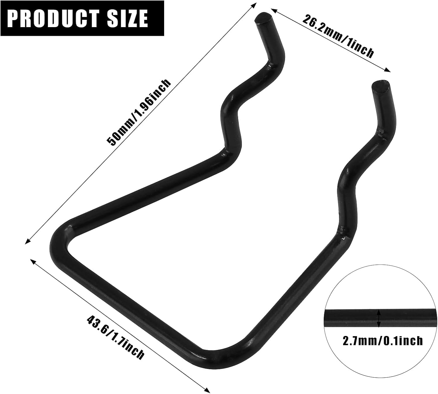 16PCS Pegboard Plier Holders, Double Loop Pegboard Hooks, Stainless ...