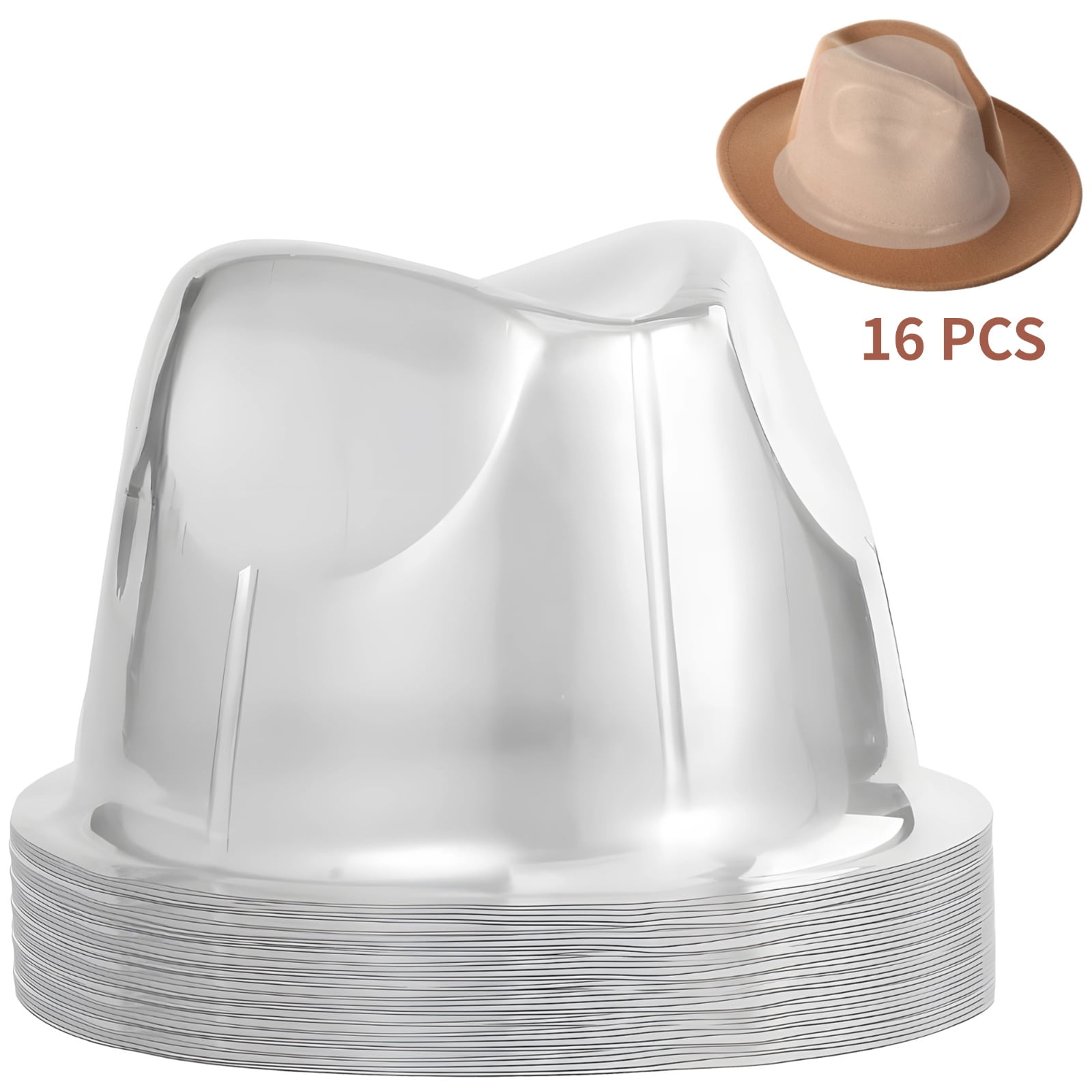 16PCS Plastic Hat Shapers for Caps, Lightweight Portable Hat Blocks for ...