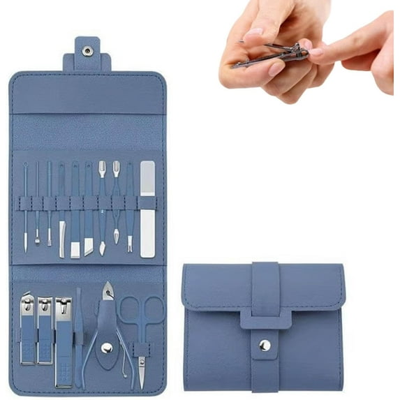 16PCS Professional Manicure & Pedicure Kit | Portable Stainless Steel ...