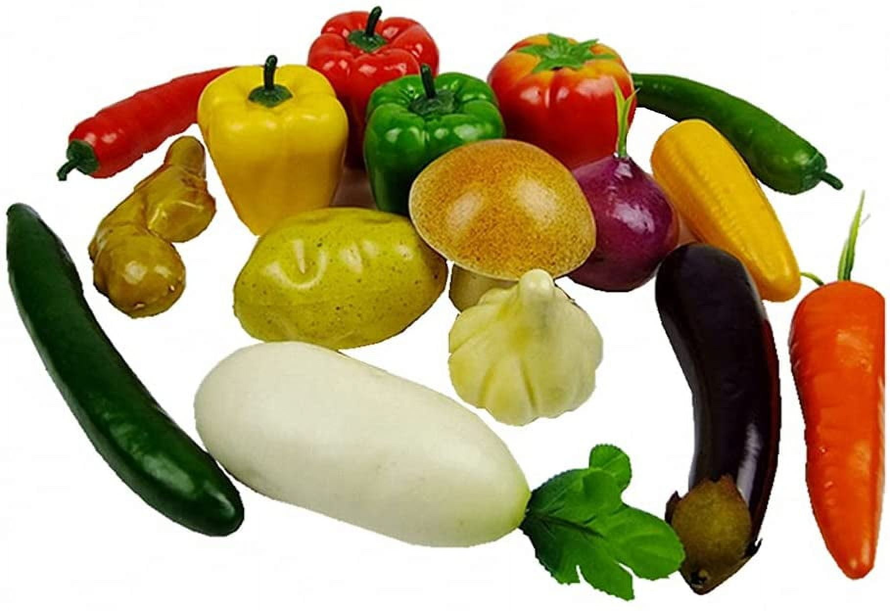 16PCS Realistic Artificial Fake Vegetables Lifelike Simulation ...