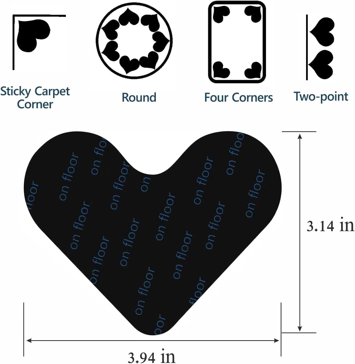 16PCS Rug Gripper, Double Sided Non Slip Rug Pads, Washable Area Rug ...