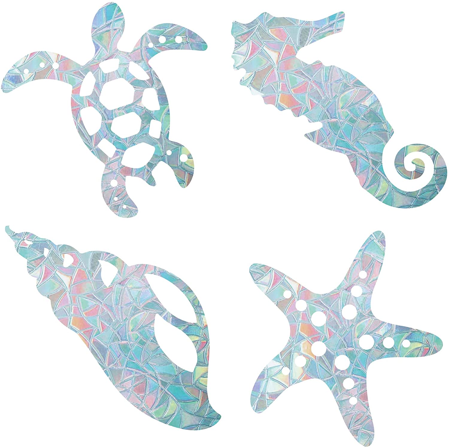 16PCS Sea Animal Window Decals Turtle Static Glass Sliding Door Sticker ...