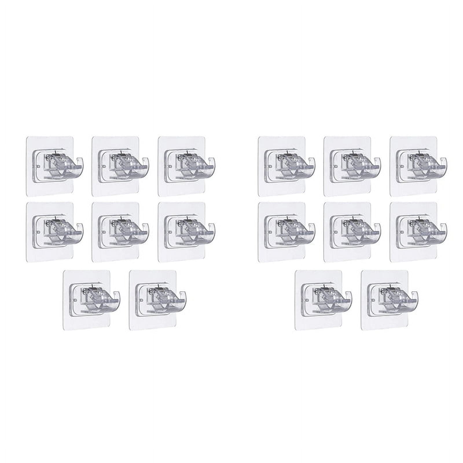 16PCS Self Adhesive Curtain Rod Bracket No Drill Curtain Rods Brackets ...