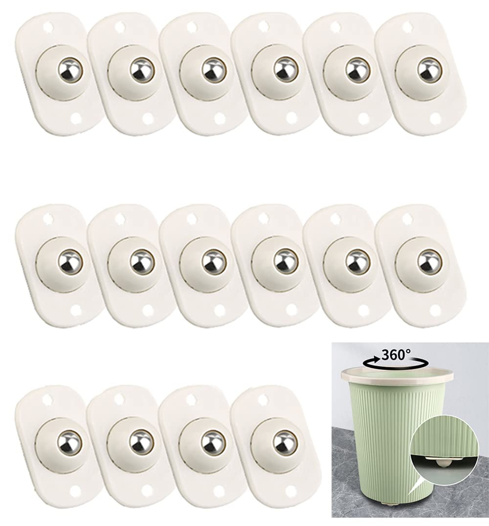 16PCS Self Adhesive Mini Swivel Caster Wheels, Stainless Steel Ball ...