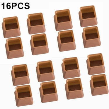 24 Pcs Chair Leg Caps with Wrapped Felt,Clear Silicone Chair Leg Floor ...