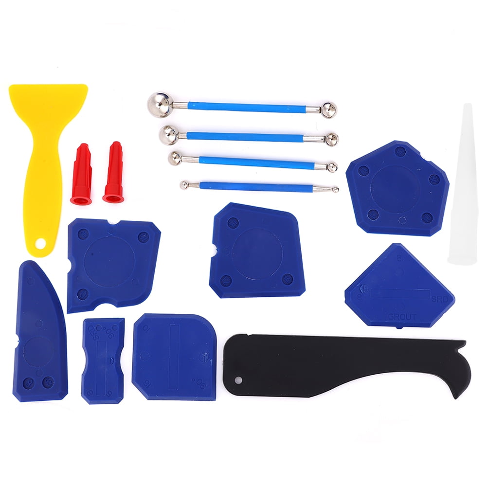 16PCS Silicone Sealant Remover Spreader Caulking Scraper Glass Glue Finishing Tools - Walmart.com