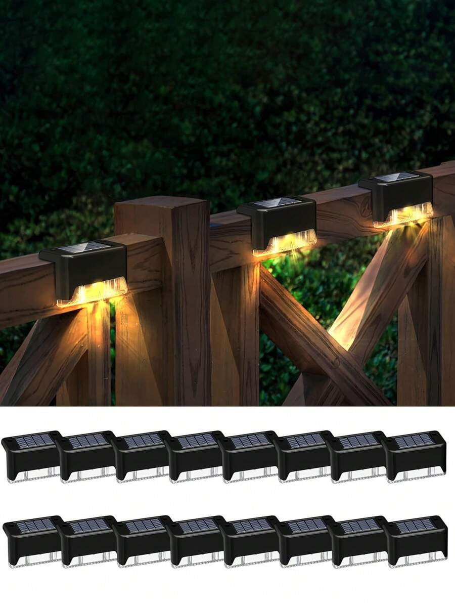 16PCS Solar Deck Light, Solar Fence Light, Solar Outdoor Step Light ...