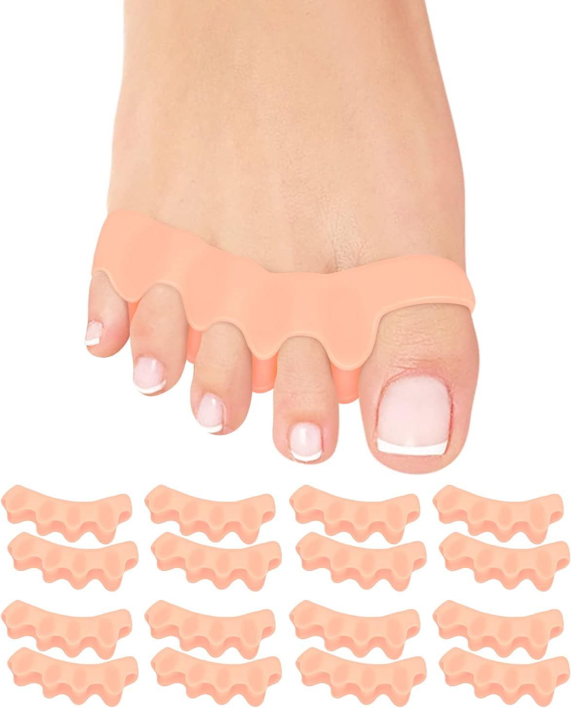 16PCS Toe Spacers for Correct Toes Alignment, Gel Toe Separators Bunion ...