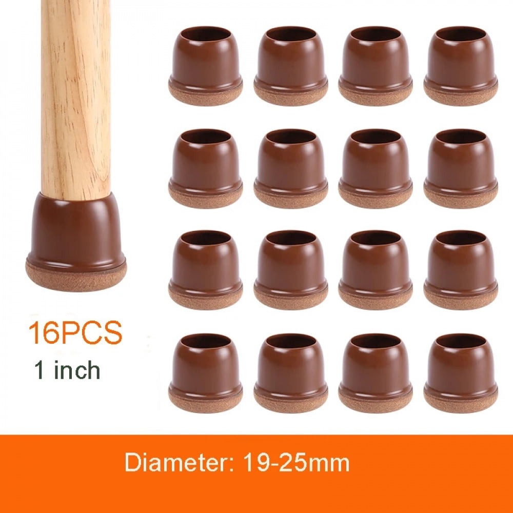 16PCS Transparent Table Chair Leg Protectors Caps Round Square for ...
