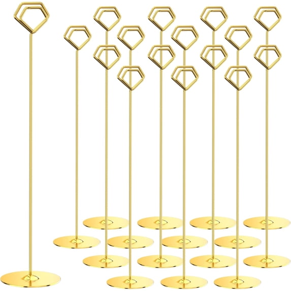 16PK Table Number Holders 12 Inches Place Card Holder Metal Table Card ...