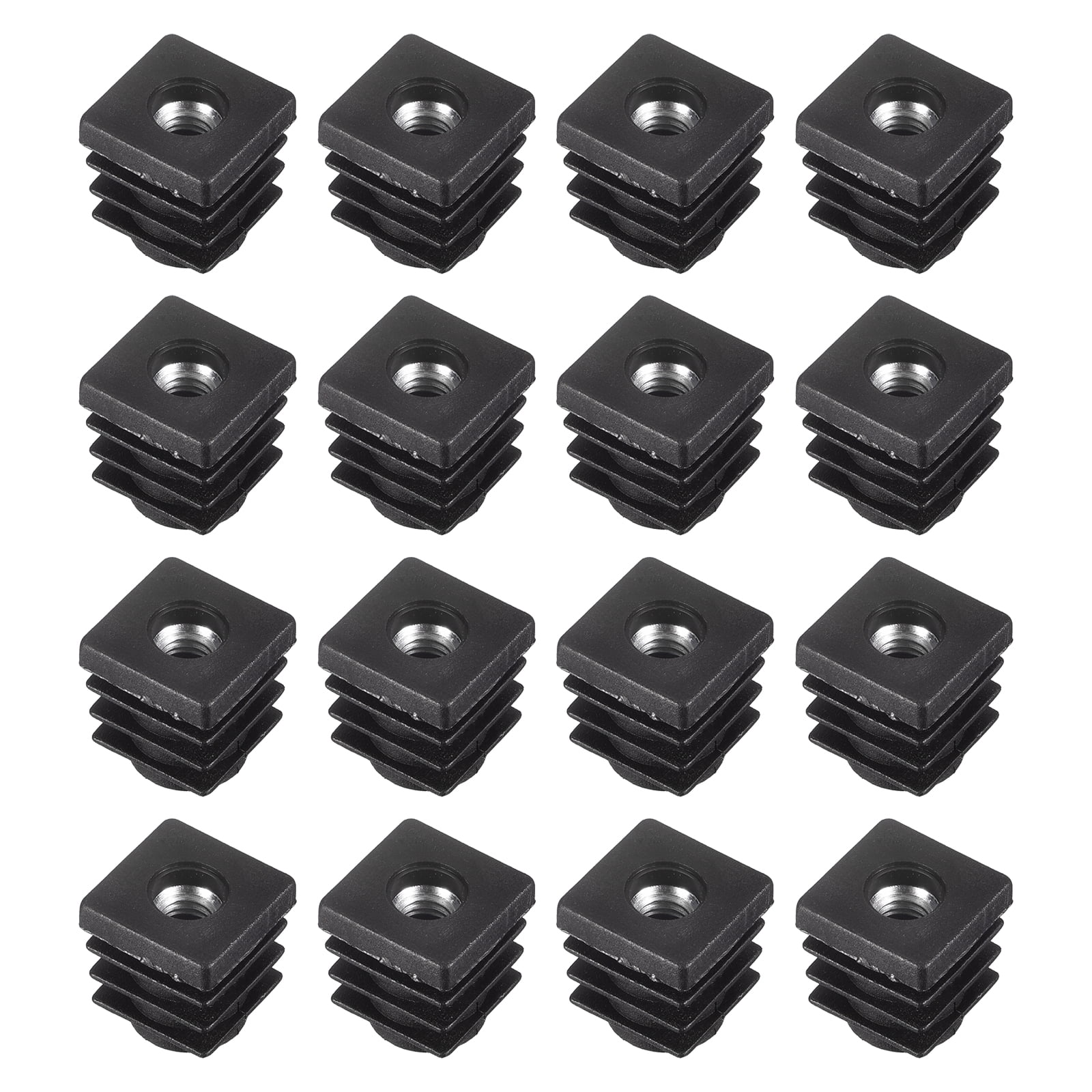 16Pack Inserts for Square Tubes with M6 Thread, for 0.59"x0.59" OD ...