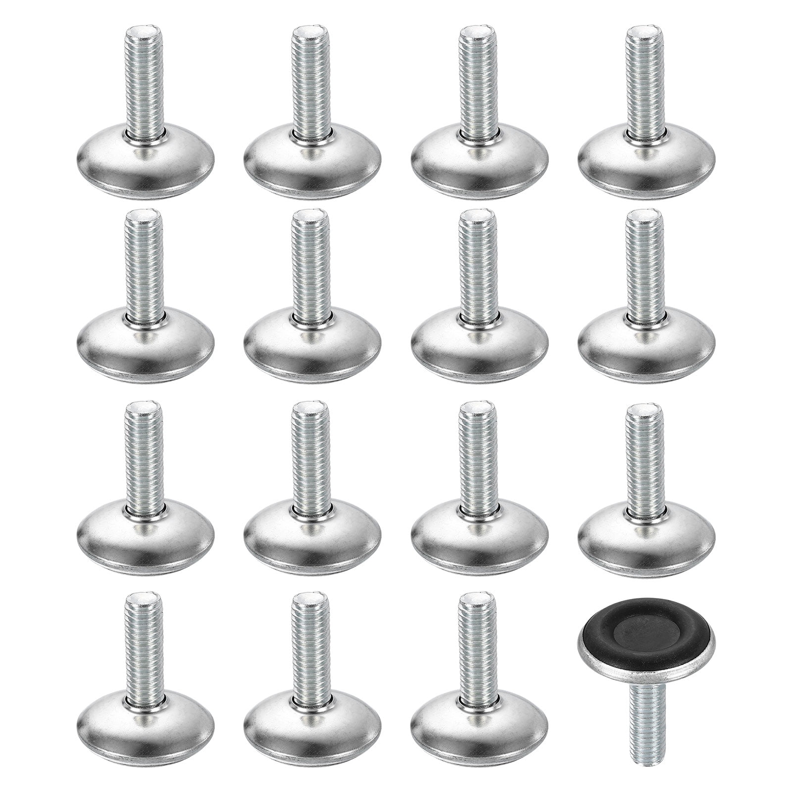 Uxcell 16 pack M8 Thread Furniture Feet Levelers, 28x25mm Adjustable ...