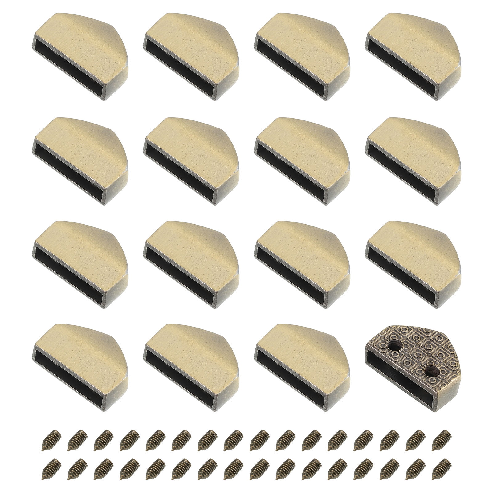 16Pack Metal Belt Buckle End Tip, 0.63" Wide Pentagon Zipper Tip ...
