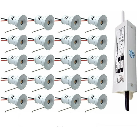 16Pack Recessed Spotlights - 1W Mini LED Downlight, 12V Concealed ...