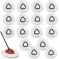 16Pack Spin Mop Replacement Heads, 100% Microfiber Mop Head Replacement ...