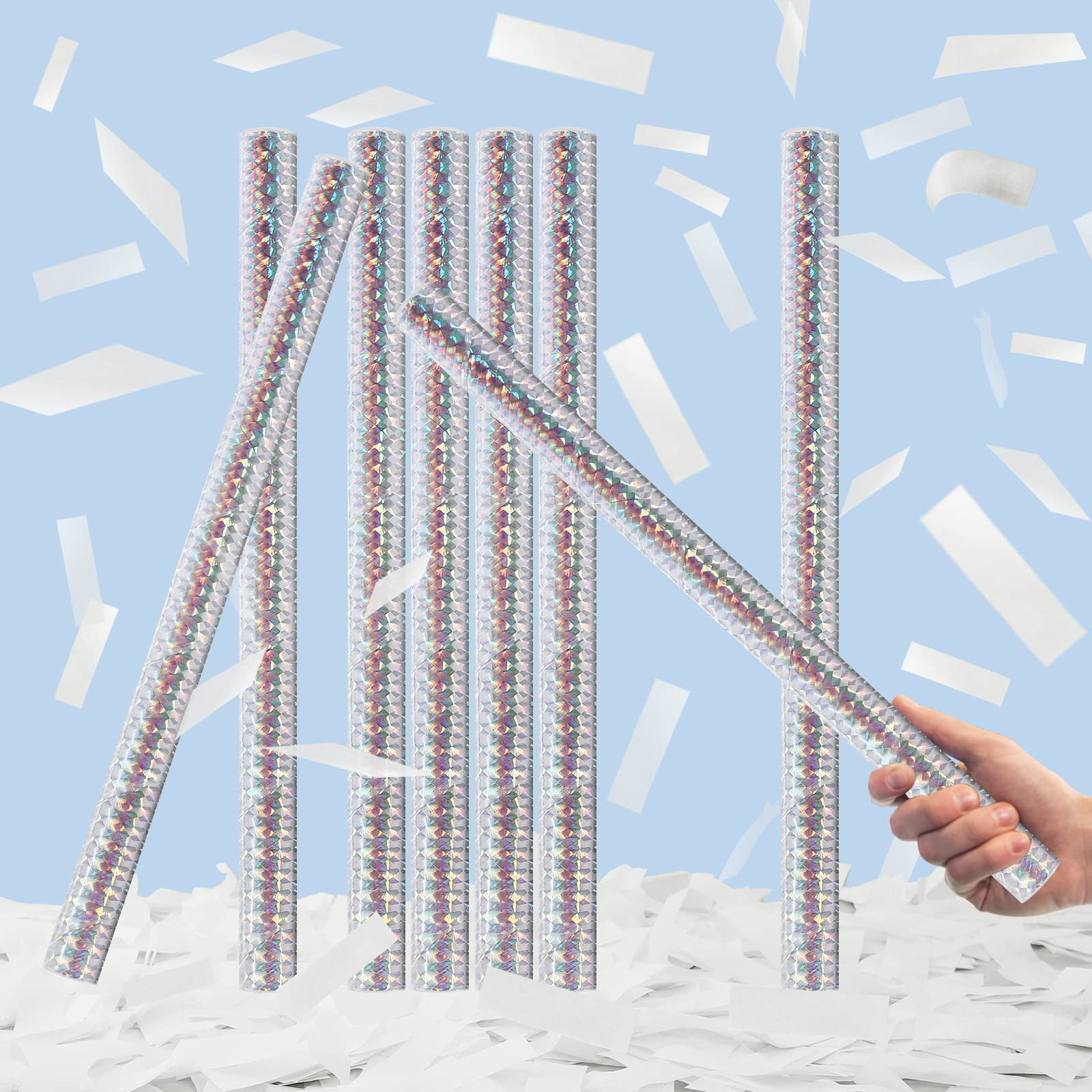 16Pack White Confetti Wands, 14 Inch White Confett - Walmart.com