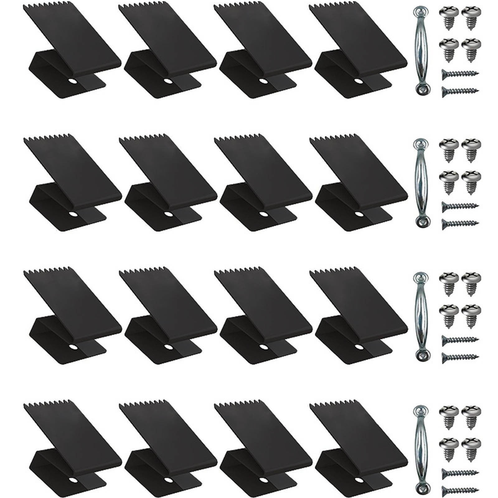 16Pack Window Clips Black Board Up Clips With Door Handles And Screws ...