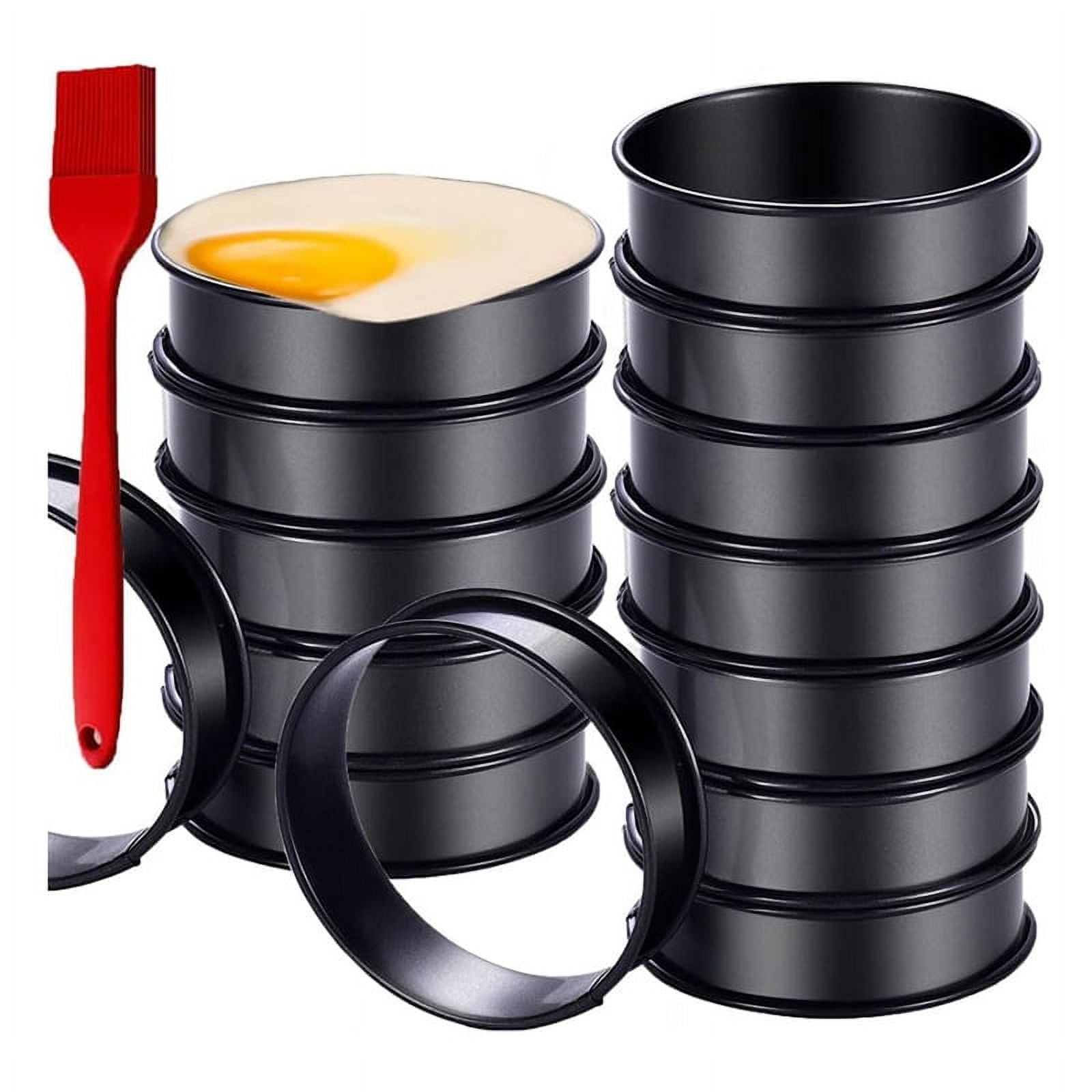 16Packs English Muffin Rings Crumpet Rings NONSTICK -Stainless Steel ...