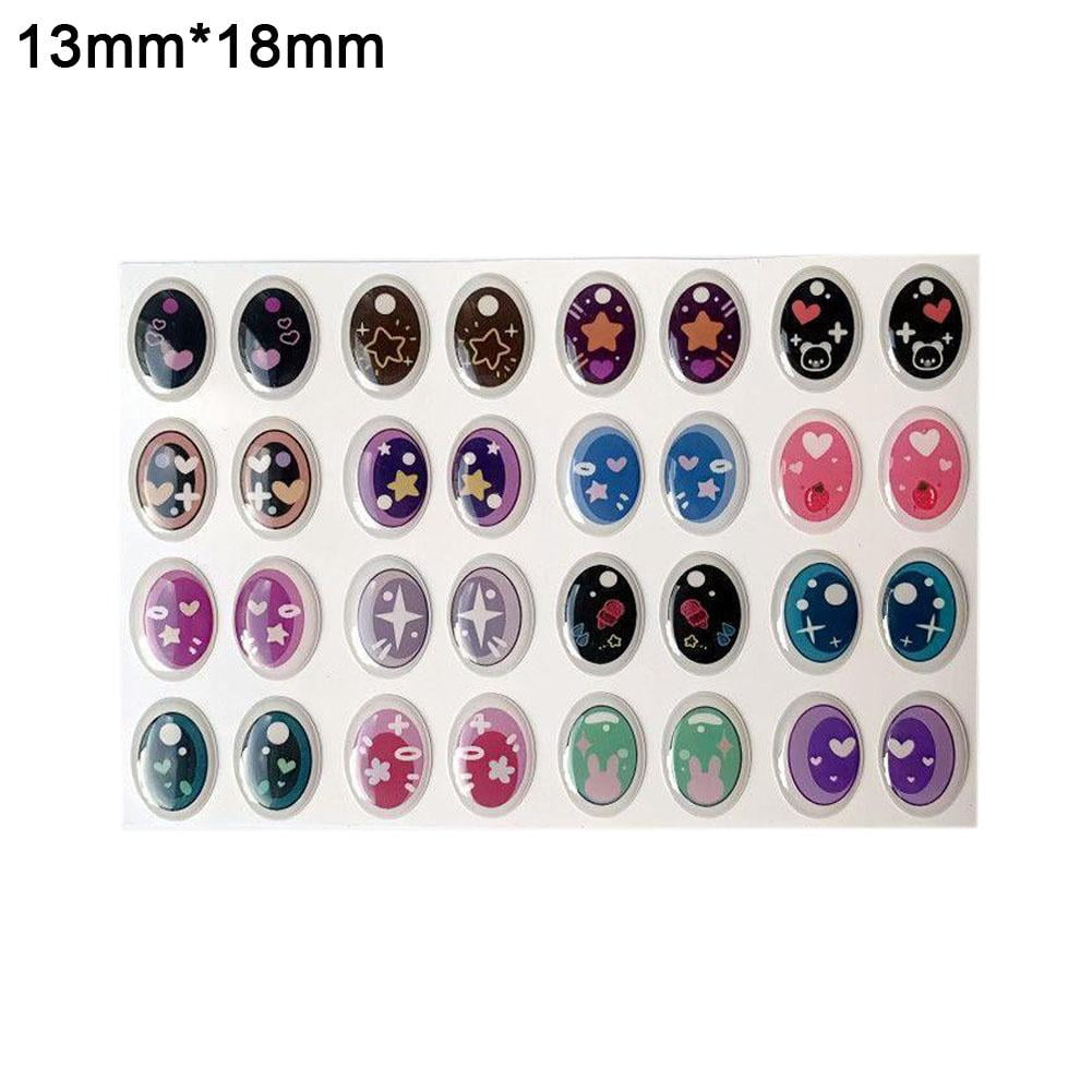 16Pairs 3D Glitter Safety Eyes,DIY Decorative Doll Eye,for Clay Doll ...