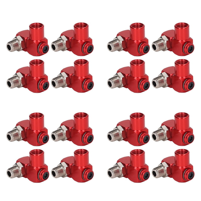16Pc 360 Degree Swivel Air Hose Connector 1/4In NPT Industrial Air ...