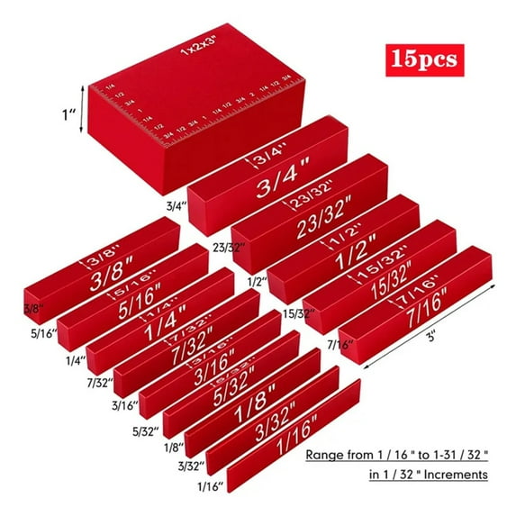 16Pc Inch / 9Pc Metric Setup Blocks Height Gauge Set, Precision ...