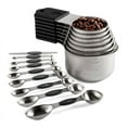 16Pc Stainless Steel Measuring Cups & Spoons Set, 7 Heavy Duty Cups,8 ...