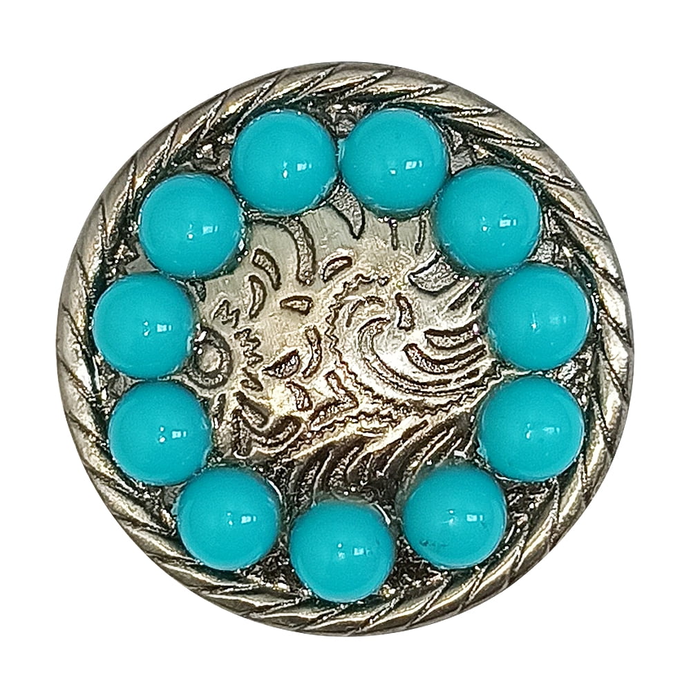 16Pc Western Screw Back Concho Round Rope engraved Nickle Cowgirl ...