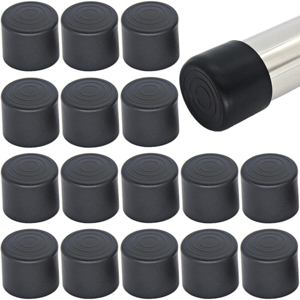 16Pcs 1-1/2 Inch (38mm) Round Rubber Chair Leg Tips Caps, Chair Table ...