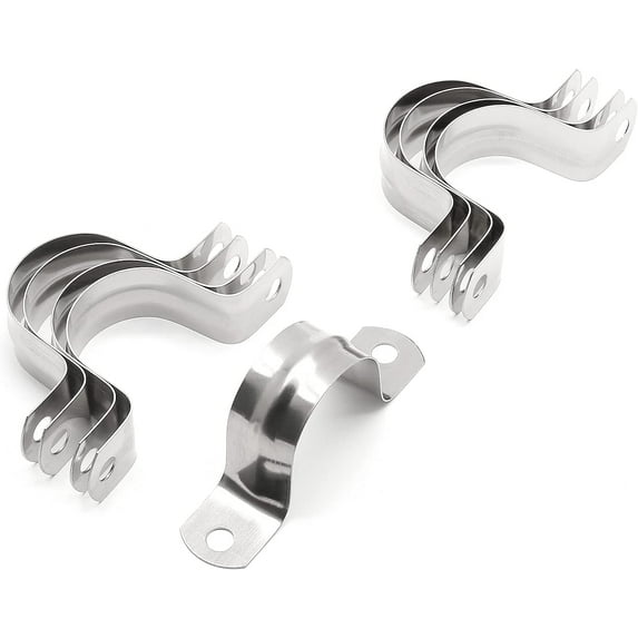 16Pcs 1-3/8 Inch Stainless Steel Conduit Clamps, Two Hole Strap U ...