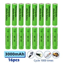 DFITO 1.5V Alkaline AA Rechargeable Battery Cell, 16PCS - Walmart.com