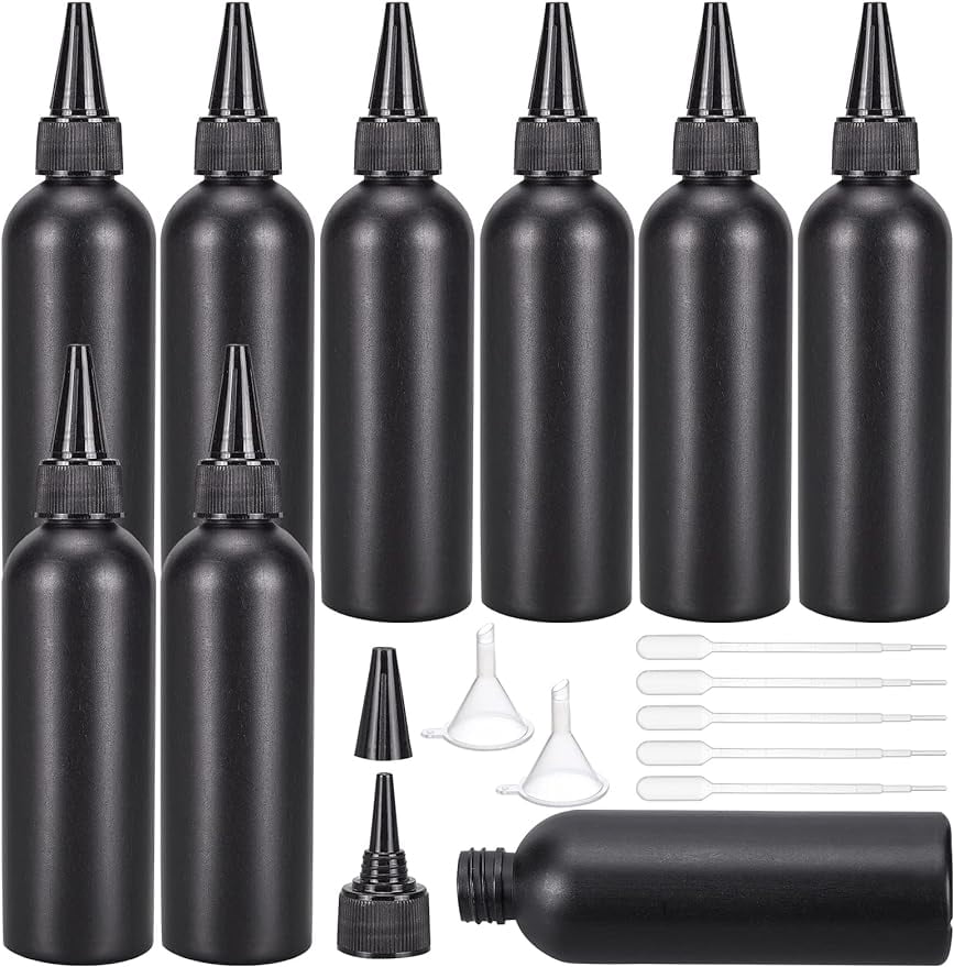 16Pcs 120ml Black Plastic Squeeze Bottles Squeeze Condiment Bottles for ...