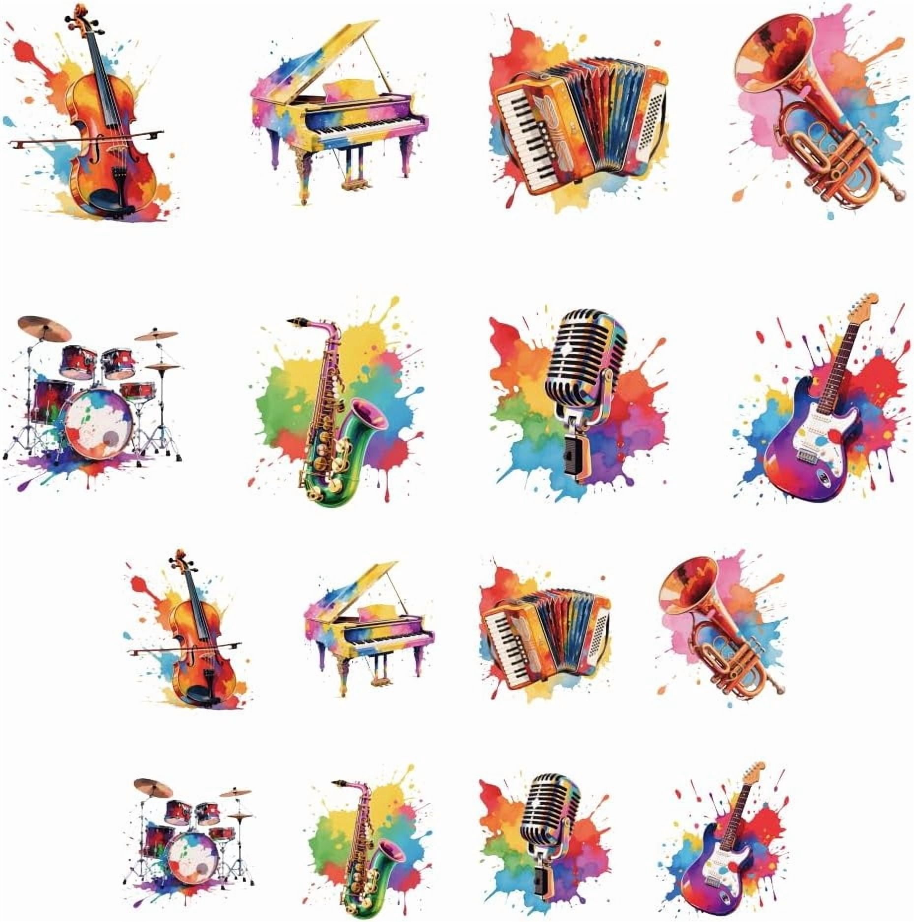 16Pcs 16 Styles Plastic Heat Transfer Film Logo Stickers Set for DIY T ...