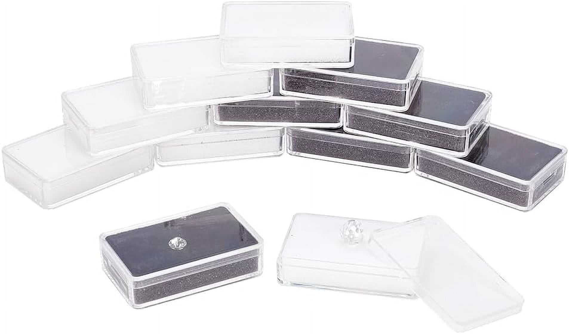 16Pcs 2 Colors Gemstone Display Box Small Jewelry Storage Case Plastic ...