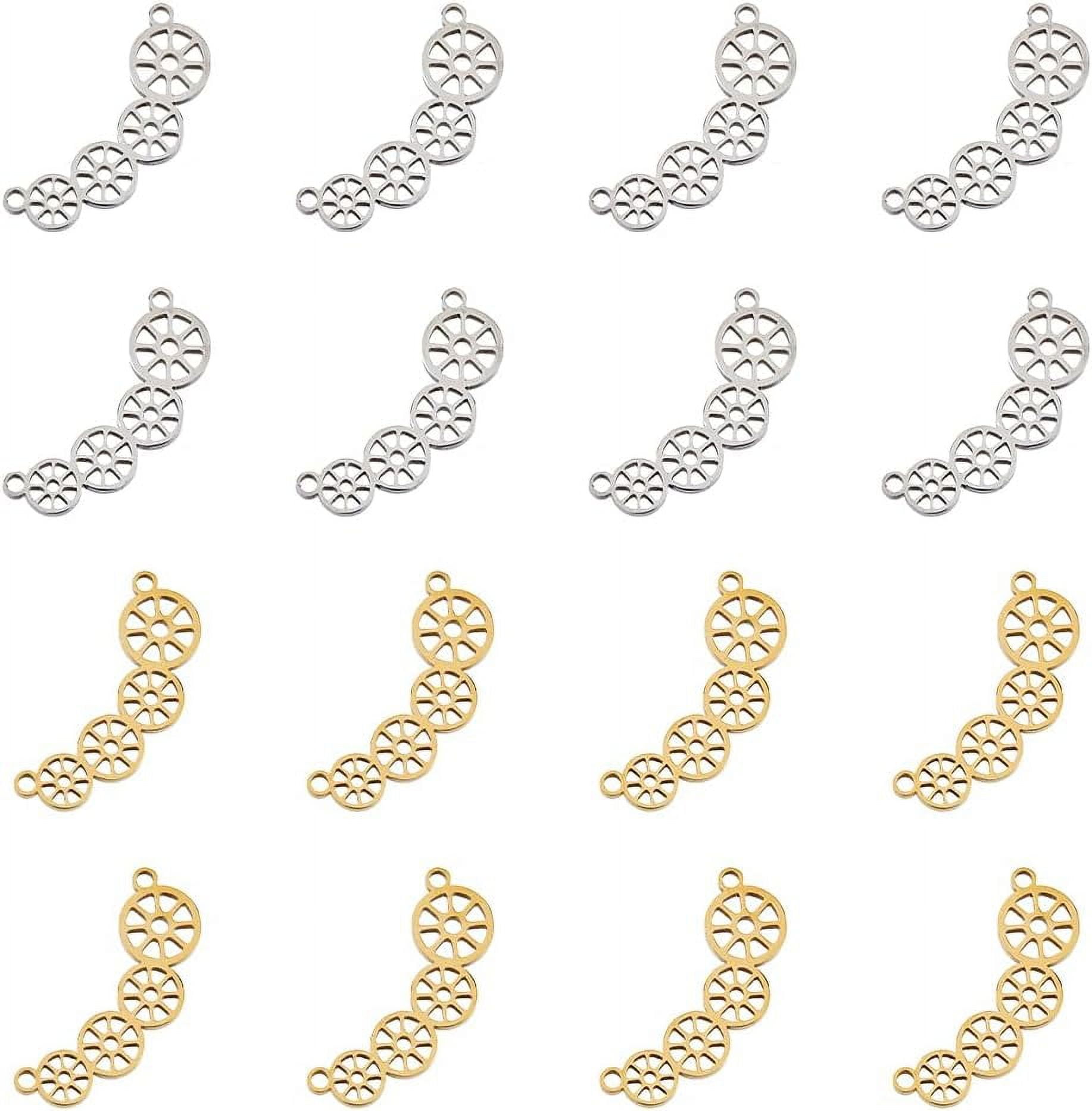 16Pcs 2 Colors Hollow Lotus Connector Charms Lotus Root Link Charms ...