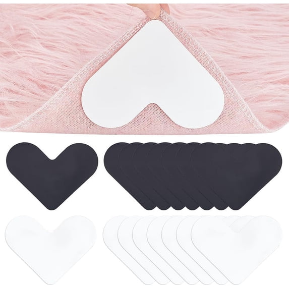 16Pcs 2 Colors PU Self Adhesive Non Slip Carpet Stickers Washable Rug ...