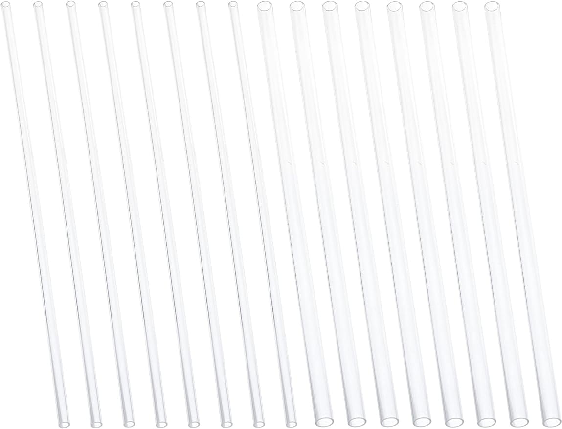 16Pcs 2 Sizes Clear DIY Rigid Tubing 11.8inch Polycarbonate Rigid ...
