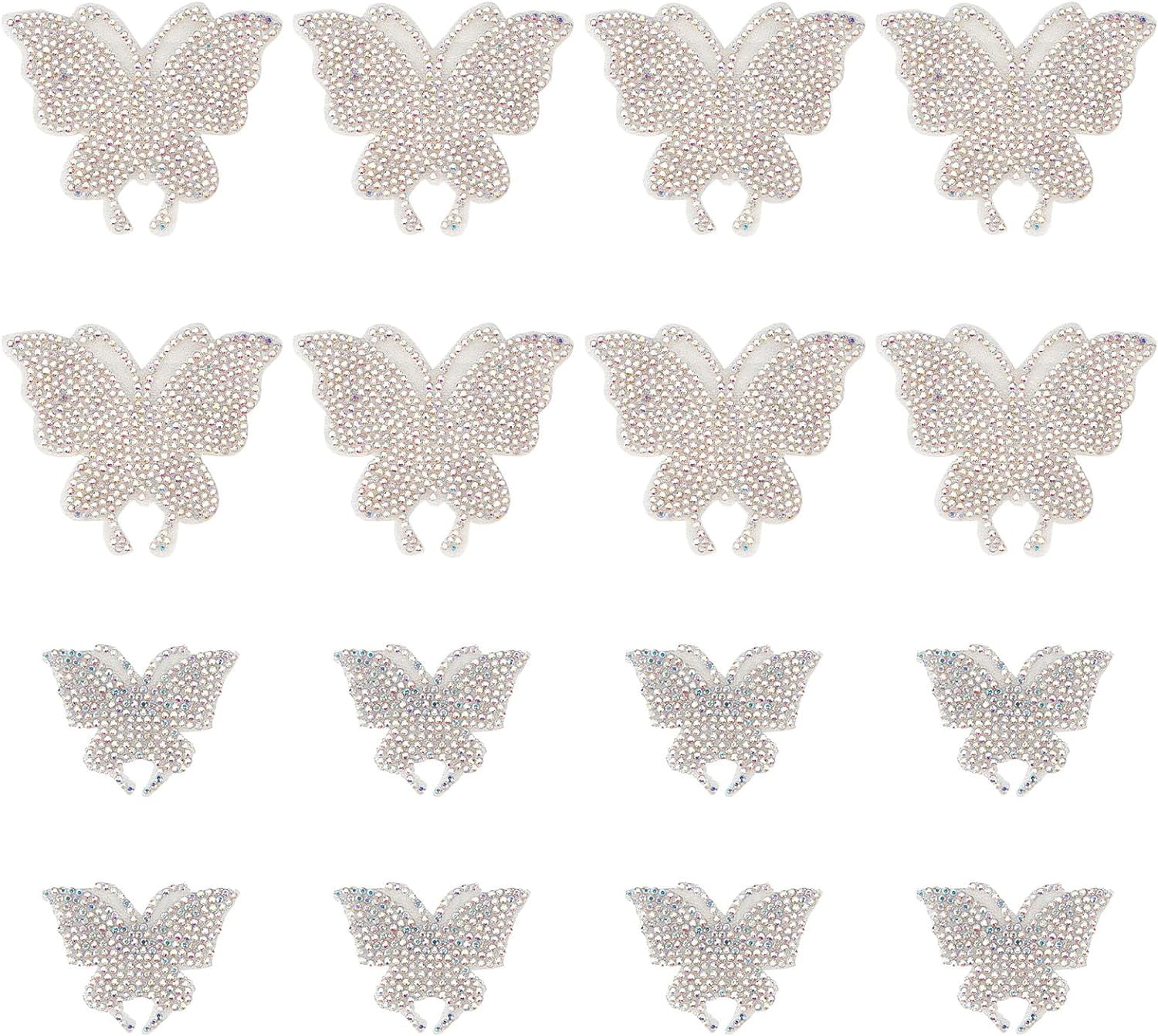 16Pcs 2 Style Butterfly Car Stickers Rhinestone Crystal Star Car Decal ...