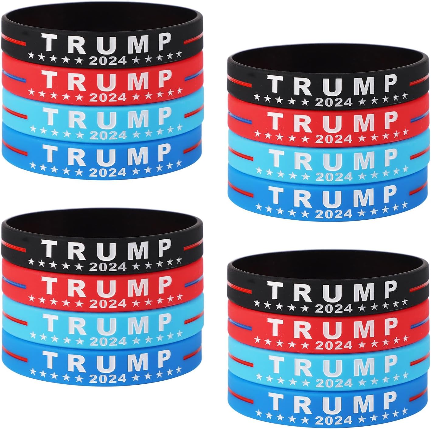 16Pcs 2024 Trump Bracelet, Donald Trump Rubber Bracelets Take America ...