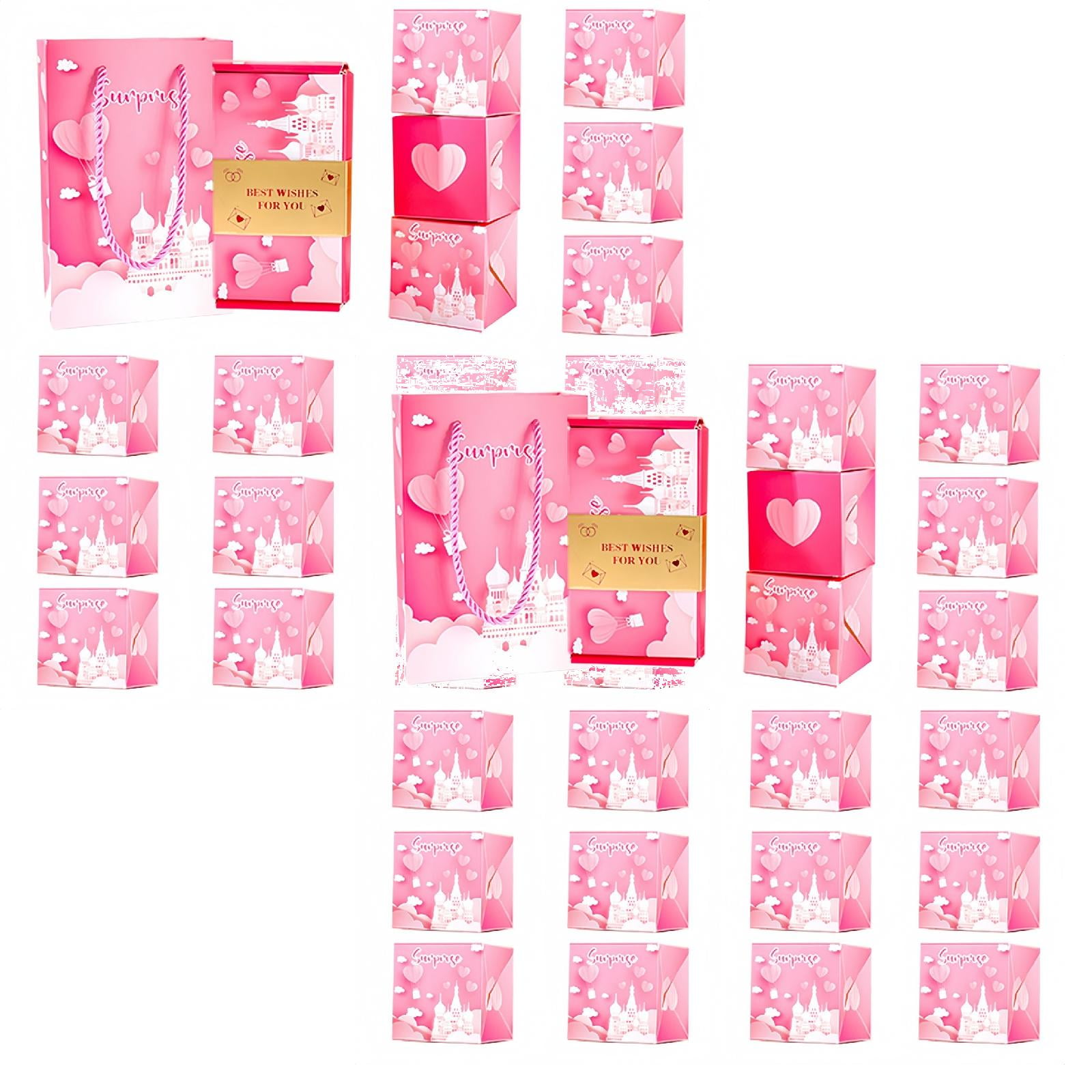 16Pcs 2026 New Pink Surprise Gift Box, Merry Christmas Money Bouncing ...