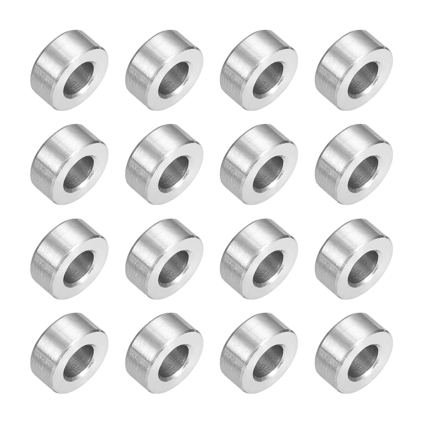 16Pcs 304 Stainless Steel Spacer 1/2" OD x 1/4" ID x 3/16" Length ...