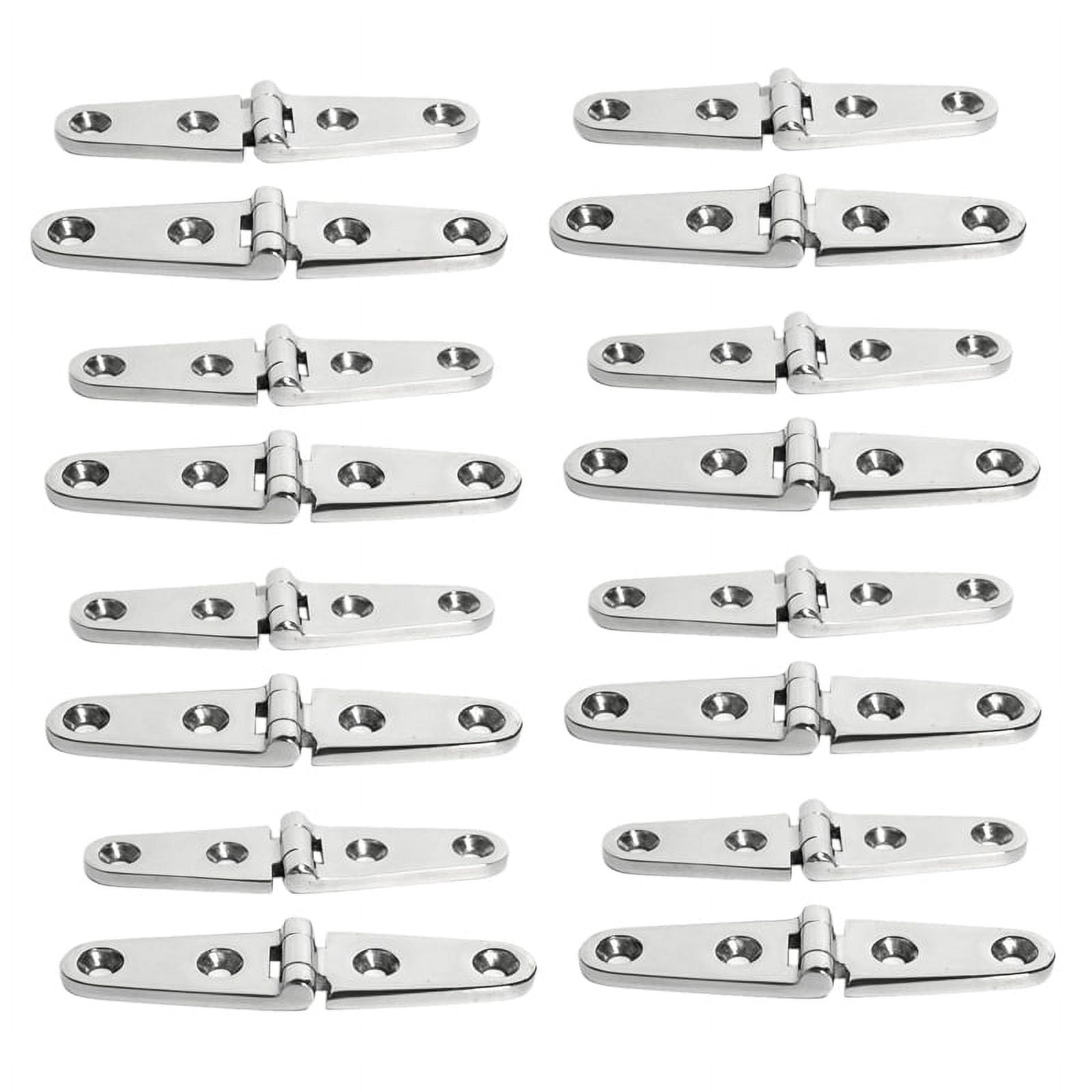 16Pcs 316 Stainless Steel Marine Boat Strap Hinges with 4 Holes Heavy ...