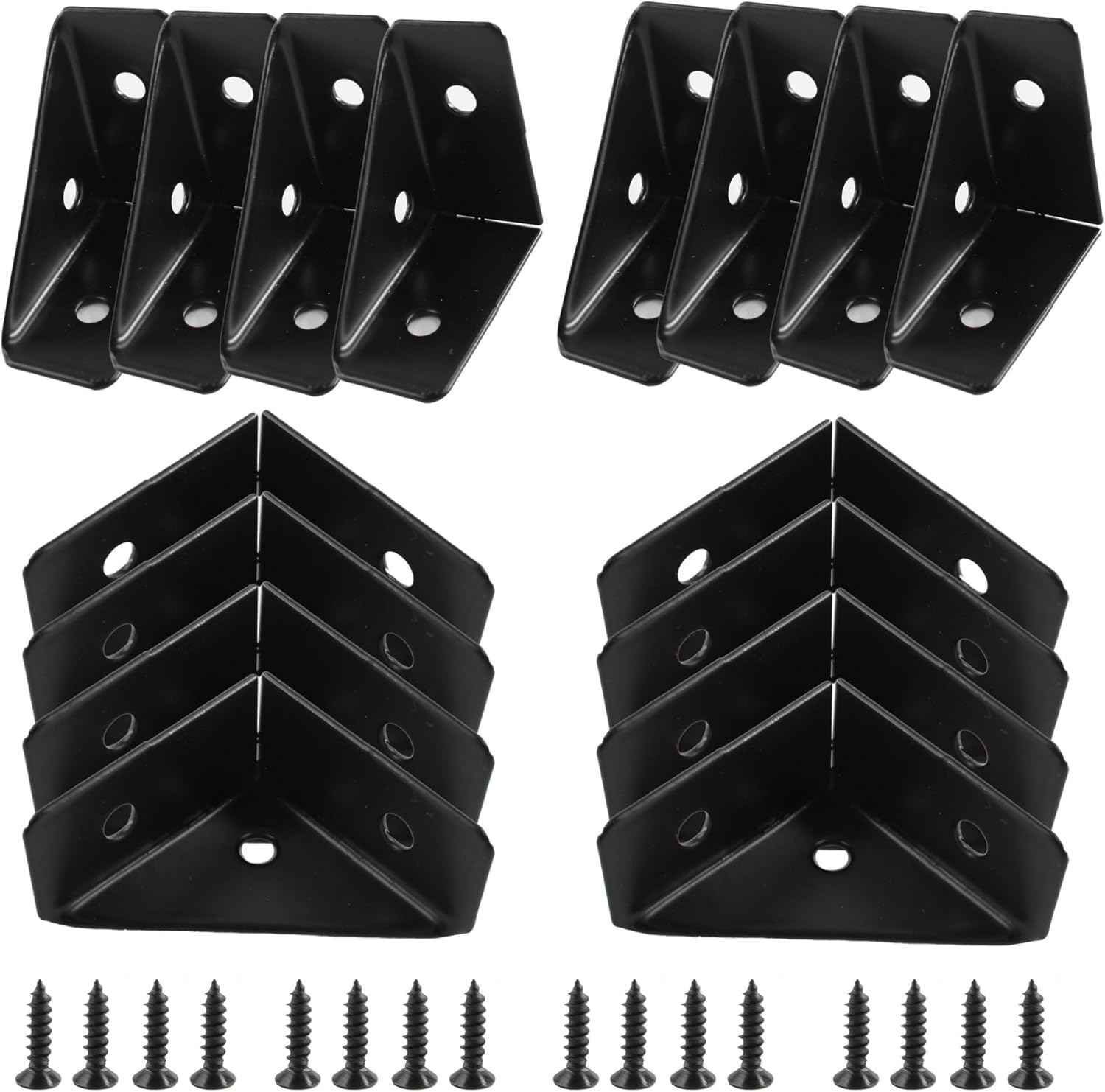 16Pcs 38mm x 38mm(1.5in*1.5in) White Corner Braces,Metal Corner ...
